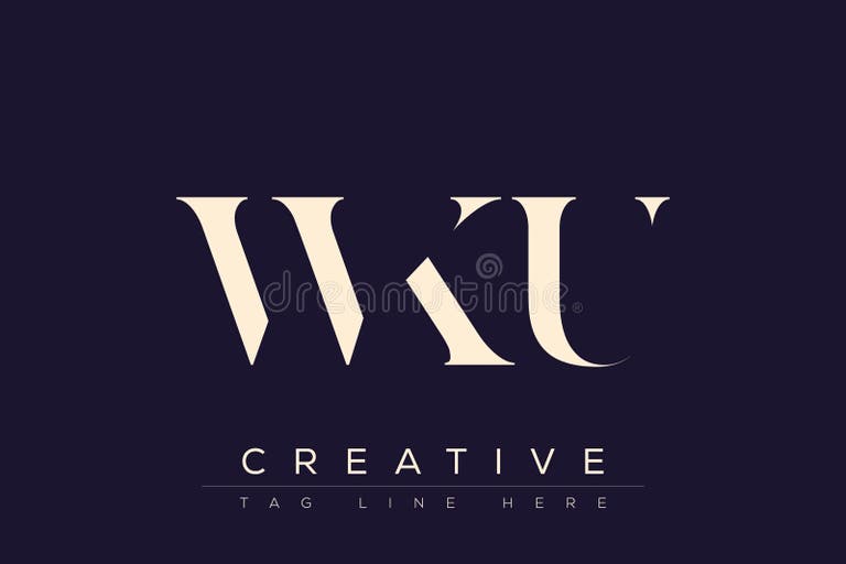 Wku Abstract Letter Logo Design Stock Vector Illustration Of Initial Letter 379786757