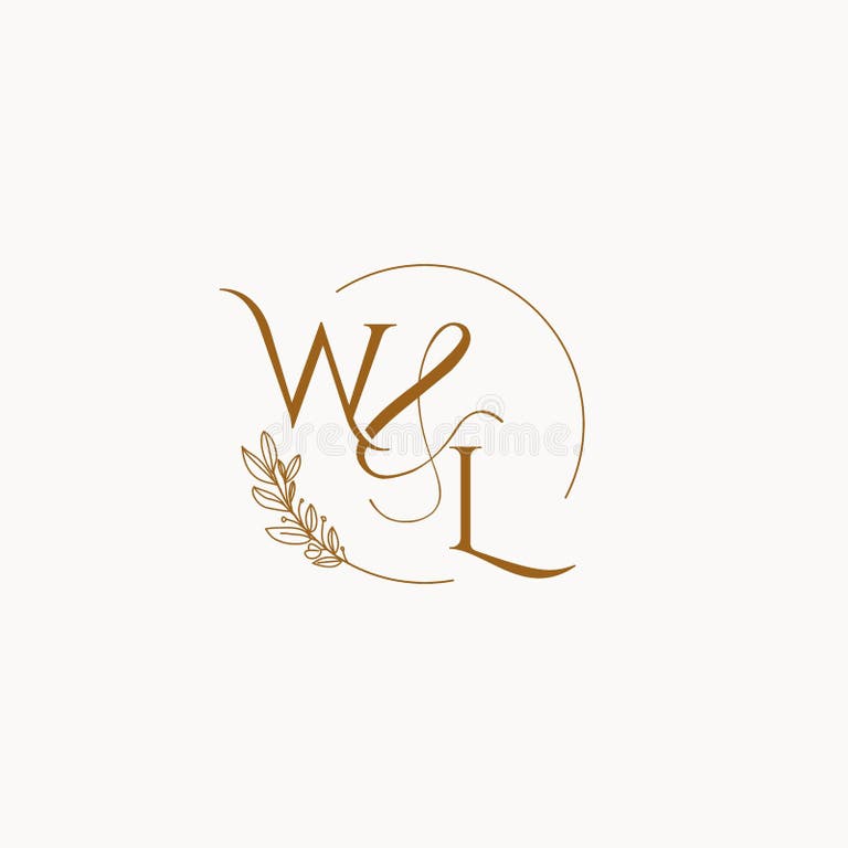 WL Initial Wedding Monogram Logo Stock Illustration - Illustration of ...