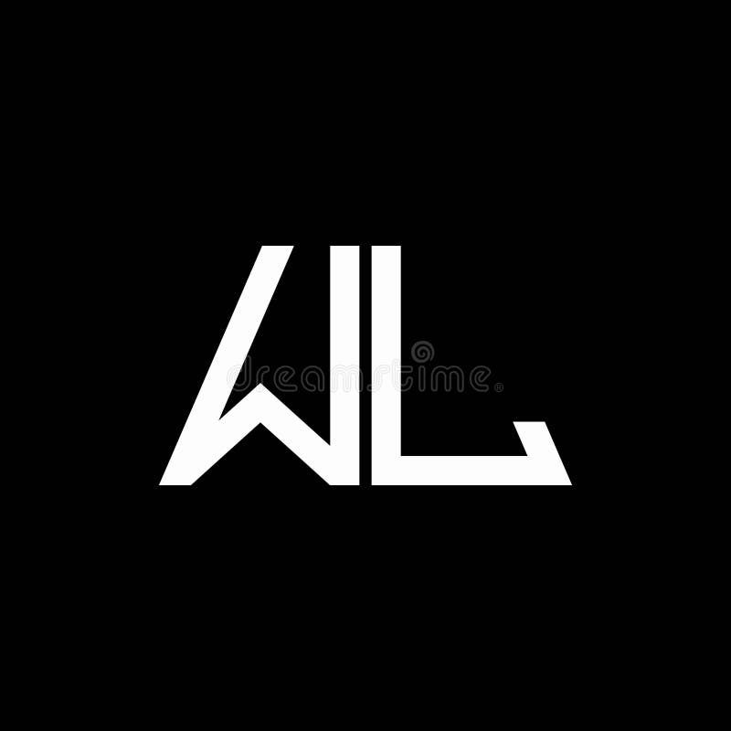 WL Logo Abstract Monogram Isolated on Black Background Stock Vector ...