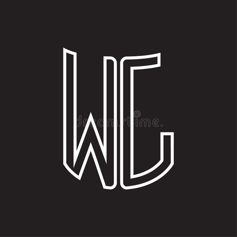 WL Logo Monogram with Ribbon Style Outline Design Template Stock ...