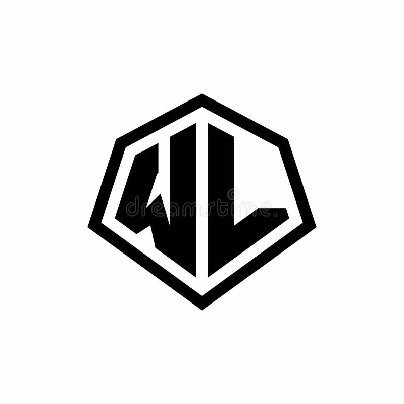 WL Monogram Logo with Hexagon Shape and Line Rounded Style Design ... WL Monogram Logo with Hexagon Shape and Line Rounded Style Design ...
