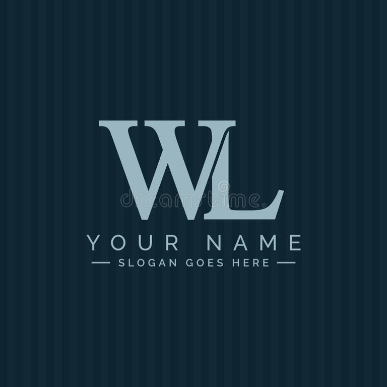 WL Vector Logo Template - Simple Icon for Initial Letter W and L ...
