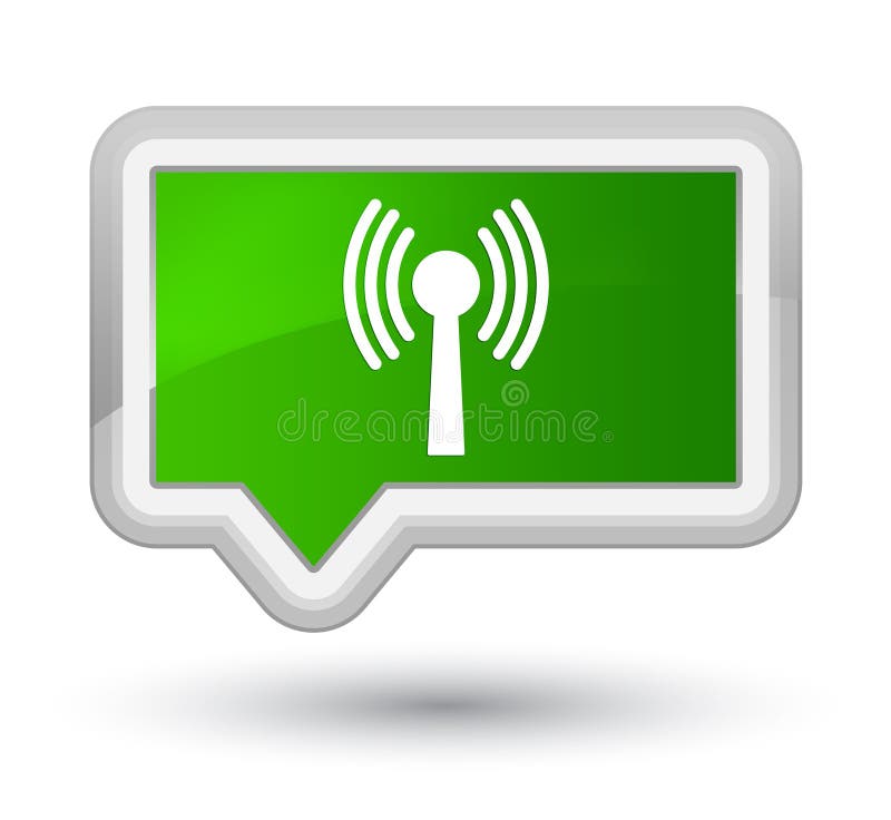 Wlan Network Icon Prime Green Banner Button Stock Illustration ...