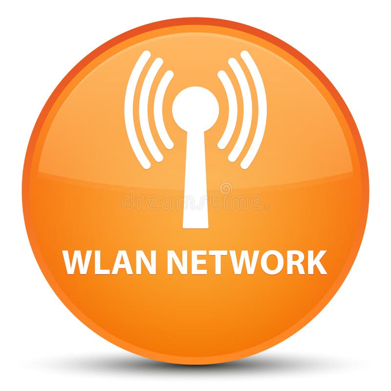 Wlan Network Special Orange Round Button Stock Illustration ...
