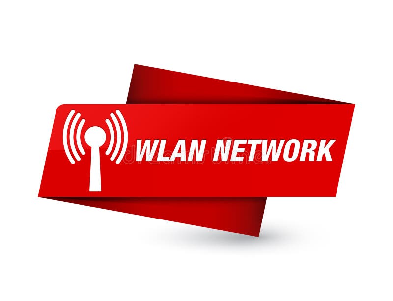 Wlan Network Premium Red Tag Sign Stock Illustration - Illustration of ...