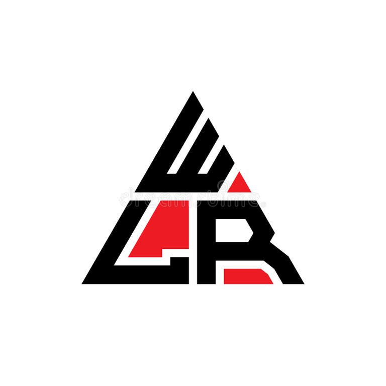 WLR Triangle Letter Logo Design with Triangle Shape. WLR Triangle Logo ...
