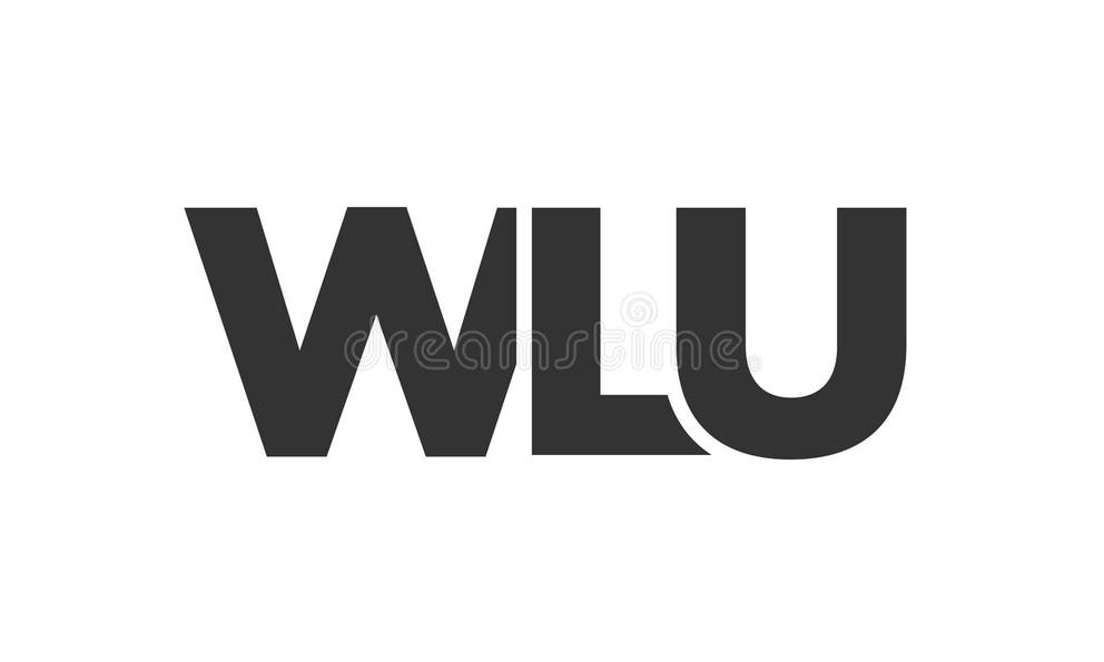 WLU Logo Design Template with Strong and Modern Bold Text. Initial ...