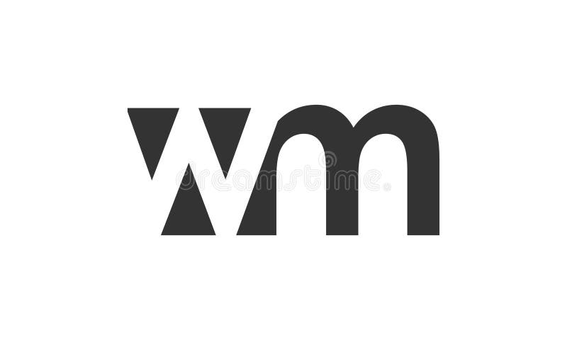 WM Creative Geometric Initial Based Modern and Minimal Logo. Letter W M ...