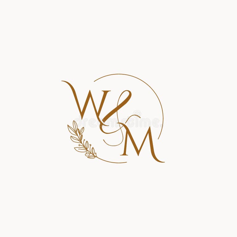WM Initial Wedding Monogram Logo Stock Illustration - Illustration of ...