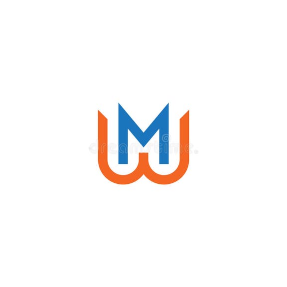 WM Letter Monogram Initial Logo Design Template Vector Illustration. WM ...