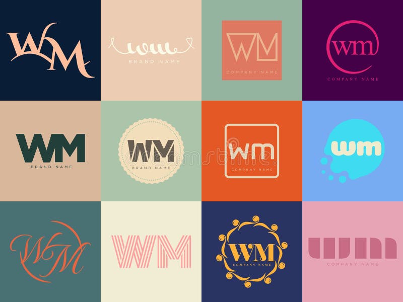 WM Logo Company Template. Letter W and M Logotype Stock Vector ...