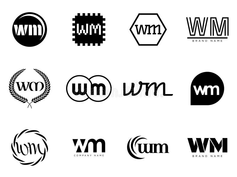 WM Logo Company Template. Letter W and M Logotype Stock Vector ...