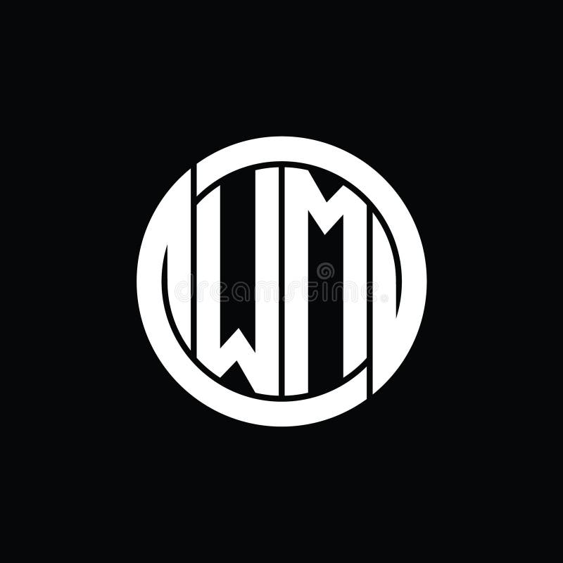 WM Logo Monogram Shield Inside Circle Shape Vector Images Design ...