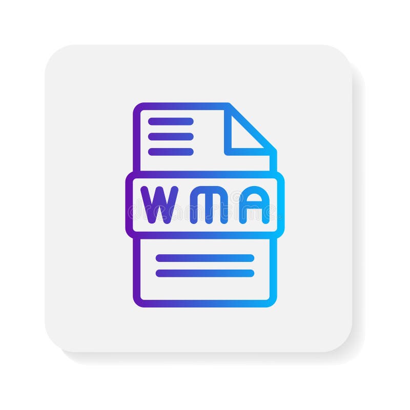 Wma Audio Document File Type Flat Icons. Extension, Format, Archive ...
