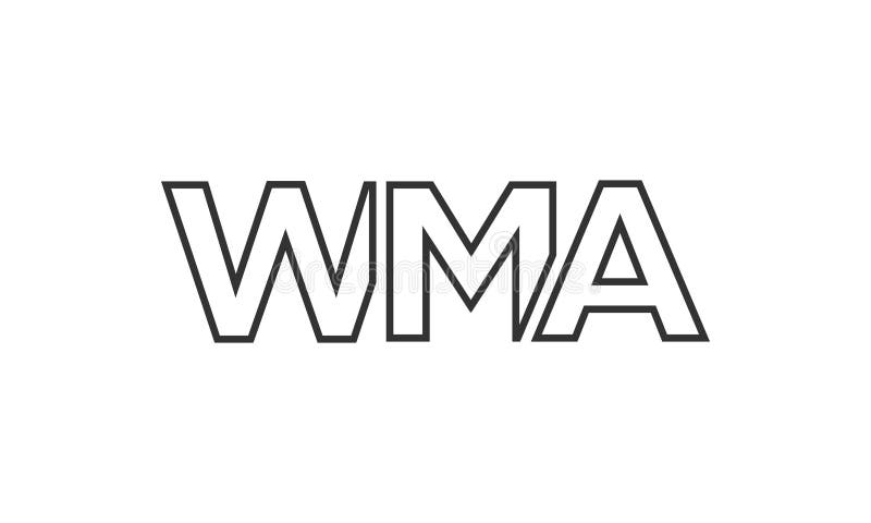 WMA Logo Design Template with Strong and Modern Bold Text. Initial ...