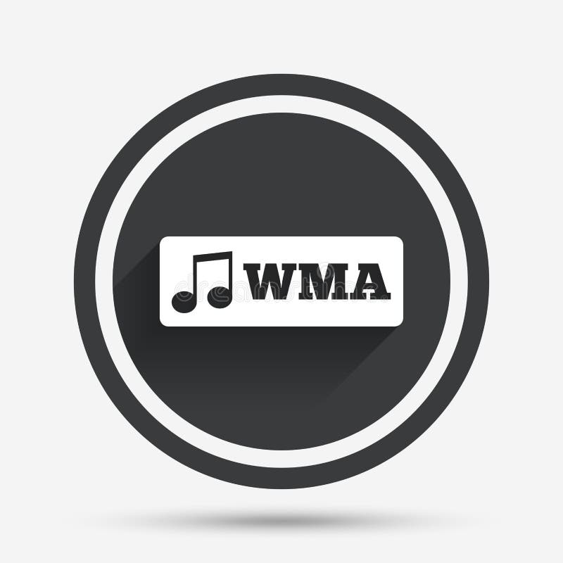 Wma Music Format Sign Icon. Musical Symbol Stock Vector - Illustration ...