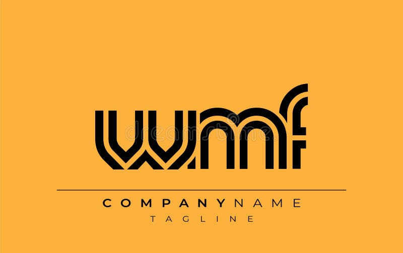 WMF Creative Unique Modern Letter Logo Design Stock Vector ...