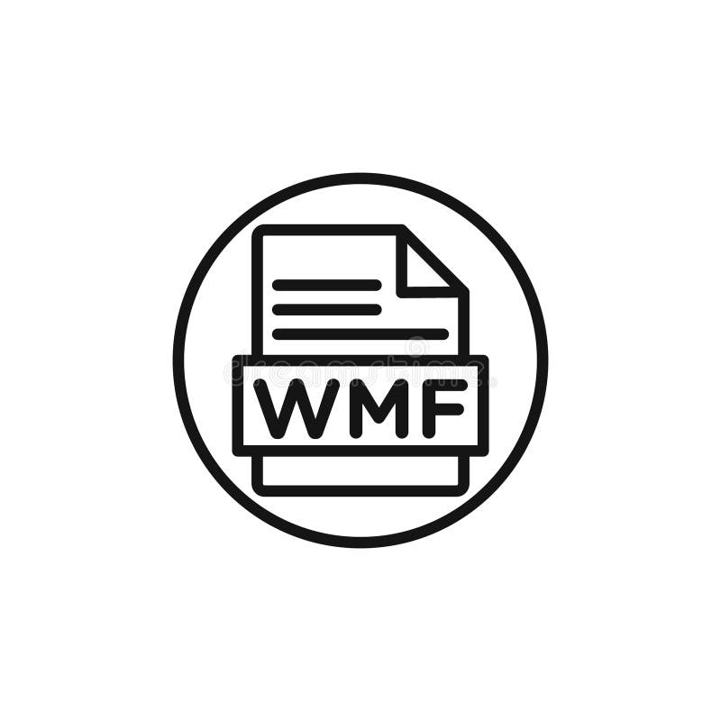 WMF File Document Logo Sign Vector Outline Stock Illustration ...