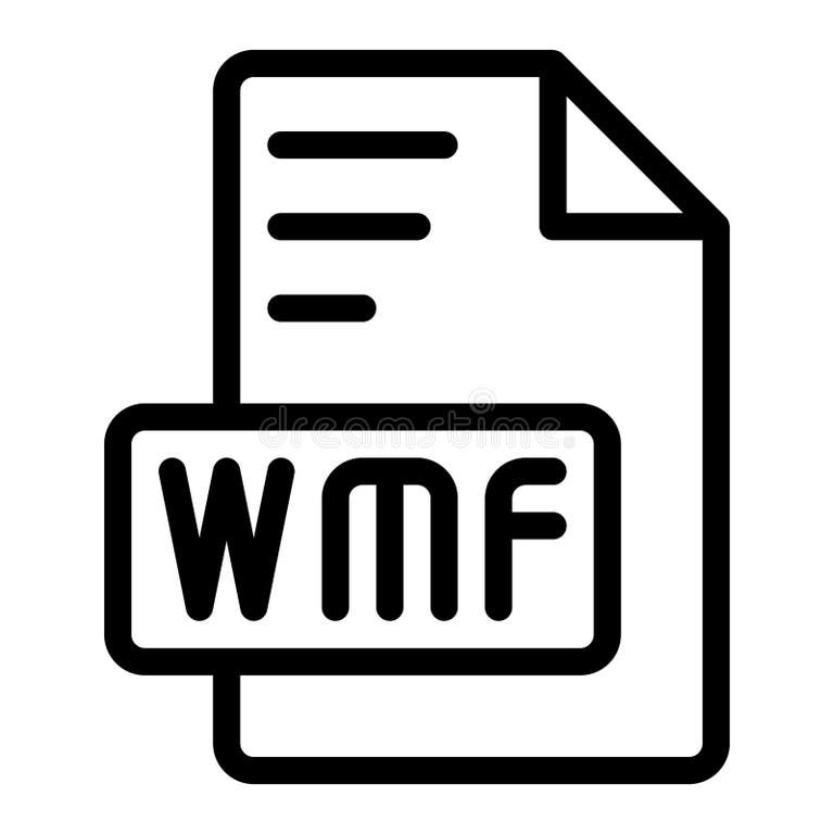 Wmf Icon Outline Style Design Image File. Image Extension Format File ...