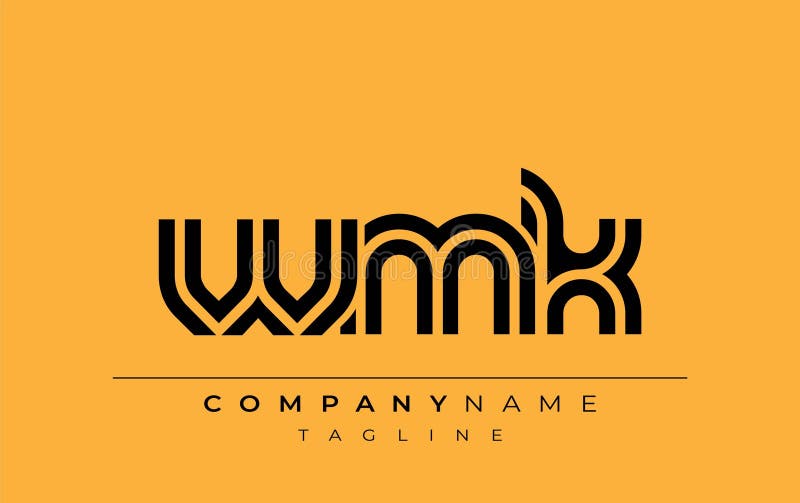 WMK Creative Unique Modern Letter Logo Design Stock Vector ...