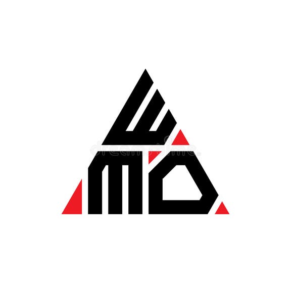 WMO Triangle Letter Logo Design with Triangle Shape. WMO Triangle Logo ...
