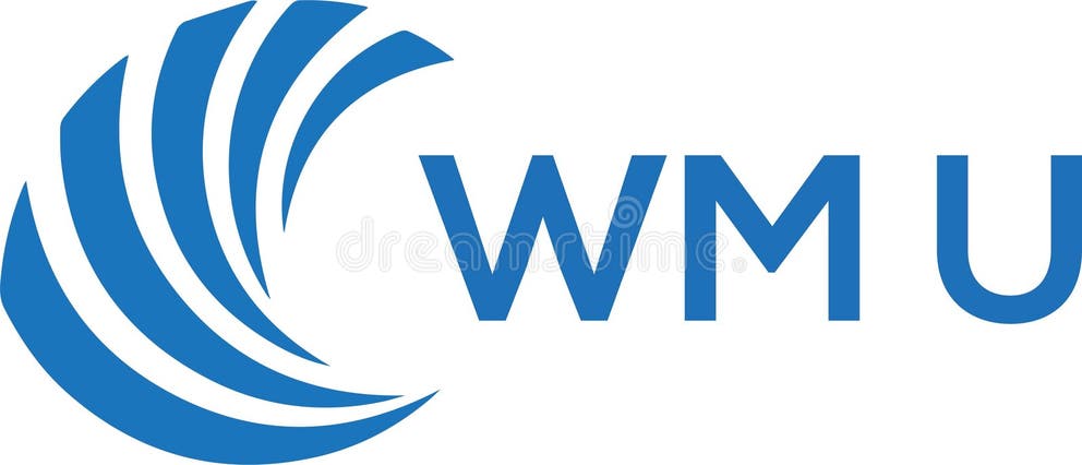 WMU Letter Logo Design on White Background. WMU Creative Circle Letter ...