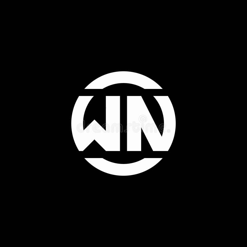 WN Logo Monogram Isolated on Circle Element Design Template Stock ...