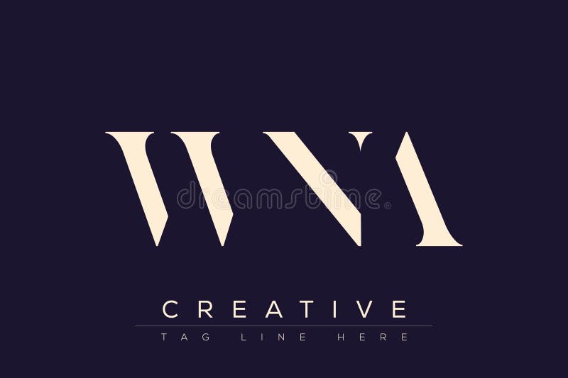WNA Abstract Letter Logo Design Stock Vector - Illustration of clip ...