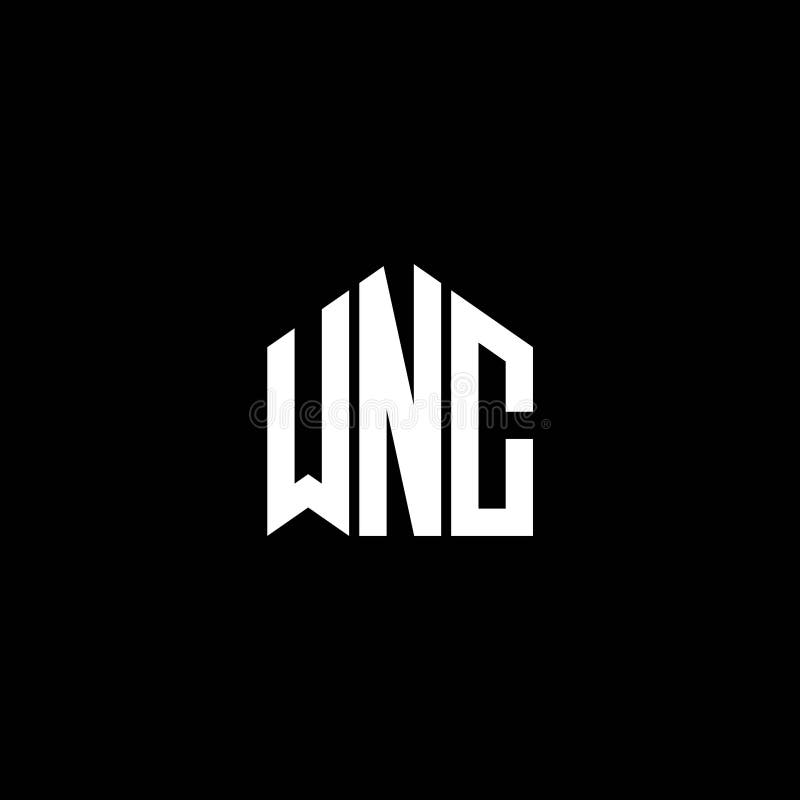 WNC Letter Logo Design on BLACK Background. WNC Creative Initials ...