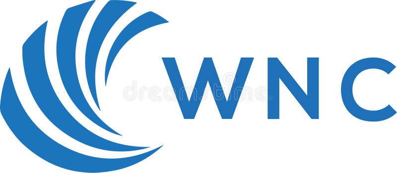 WNC Letter Logo Design on White Background. WNC Creative Circle Letter ...