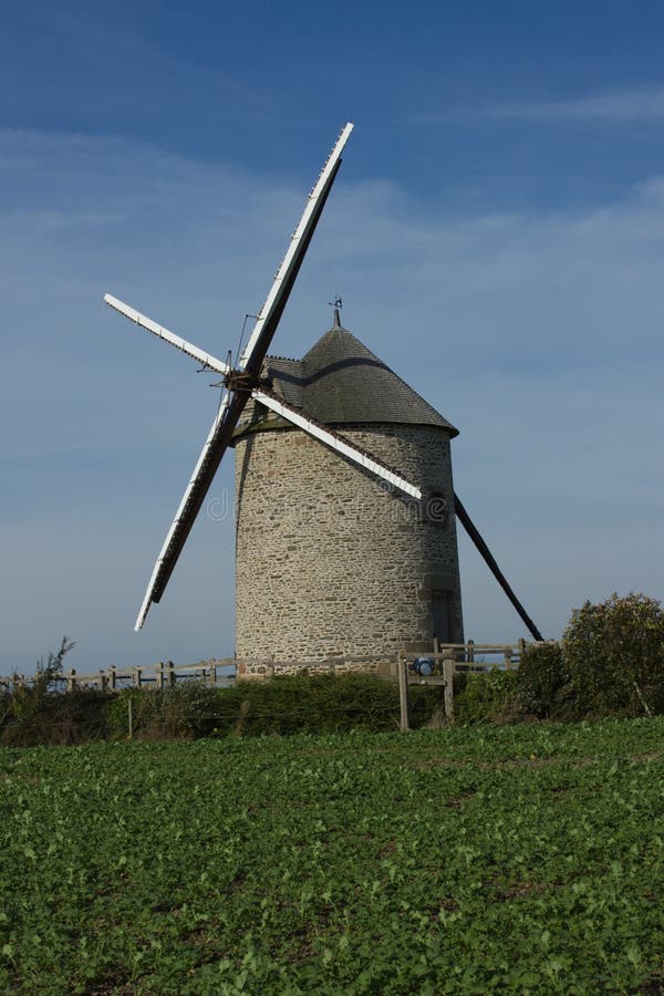 Windmill in France stock photo. Image of traveling, pays - 15506388