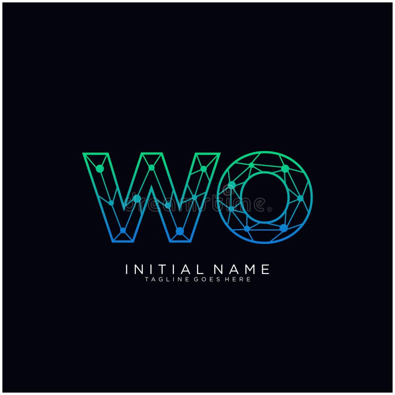 WO Letter Logo Icon Design Template Elements Stock Vector ...