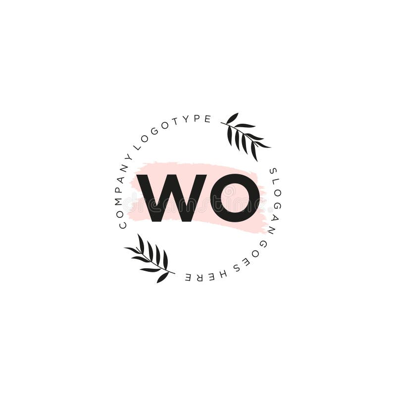 WO Letter Logo Icon Design Template Elements Stock Vector ...