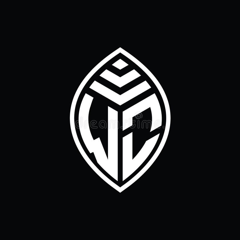 WO Logo Monogram Leaf Shape Isolated Outline Design Template Stock ...