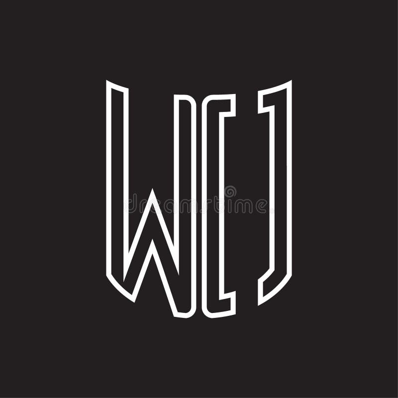 WO Logo Monogram with Ribbon Style Outline Design Template Stock ...