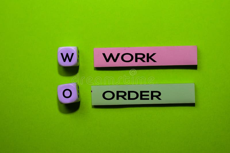 WO - Work Order Acronym, Business Concept on Blackboard Stock Image ...