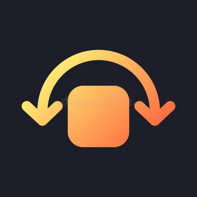 Wobble Animation Orange Solid Gradient Ui Icon for Dark Theme Stock Vector - Illustration of ...