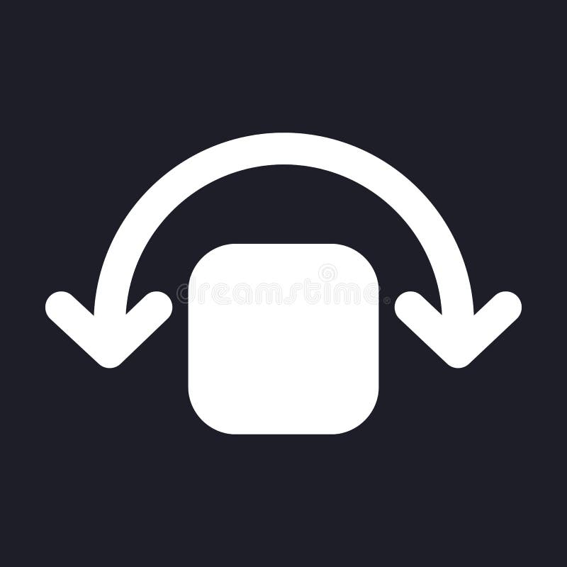 Wobble Animation White Pixel Perfect Solid Ui Icon Stock Vector ...