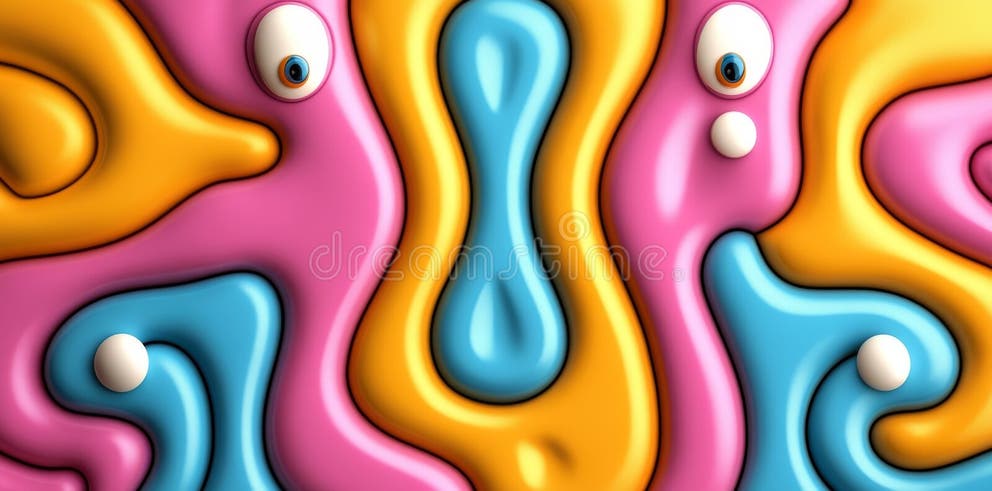 Wobbly Concentric Circles in Retro Hues, Forming a Seamless Tile ...