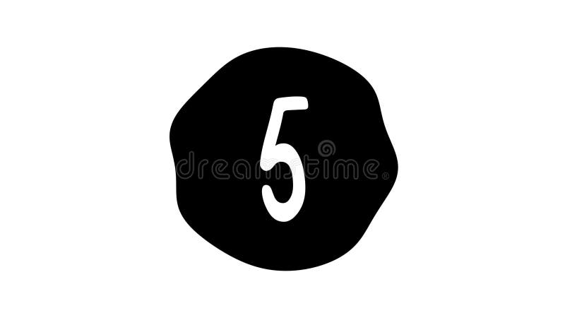 Wobbly Countdown from 10 To Zero. Black Animated Numbers on a White ...