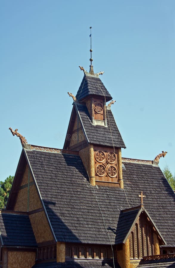 Wodden chapel in mountains stock photo. Image of church - 24260176