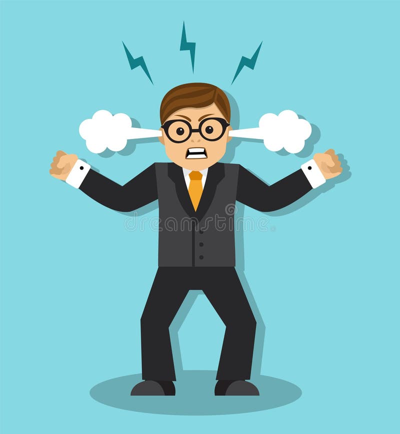 Woede En Irritatie Op Het Werk Vector Illustratie - Illustration of ...