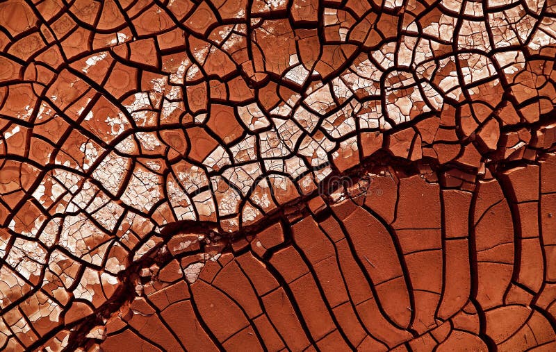 Woestijn. Luchtaanzicht Van Een Prachtige Scheuren Op De Grond ... Woestijn. Luchtaanzicht Van Een Prachtige Scheuren Op De Grond ...