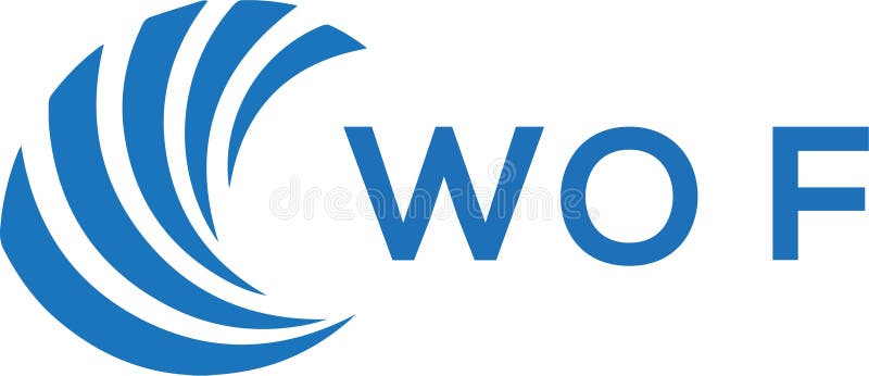 WOF Letter Logo Design on White Background. WOF Creative Circle Letter ...