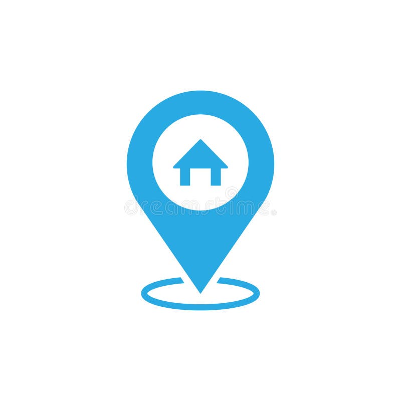 Symbol Für Den Wohnort. Wohnort. Ortsmarke Auf Der Karte Vektor ...