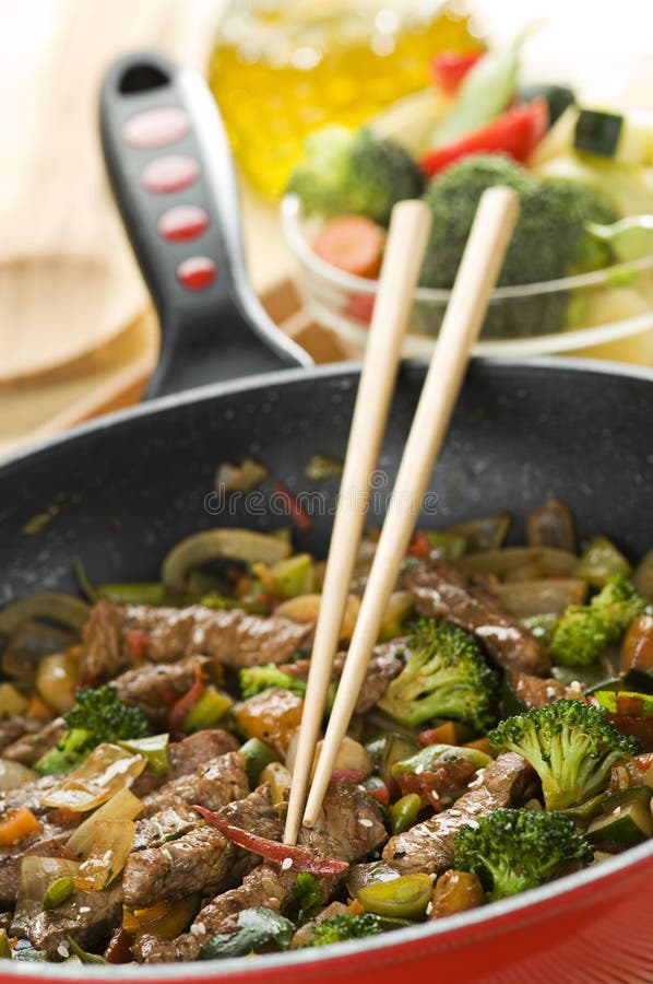 Wok stock photo. Image of dining, culture, meat, spicy - 10291730