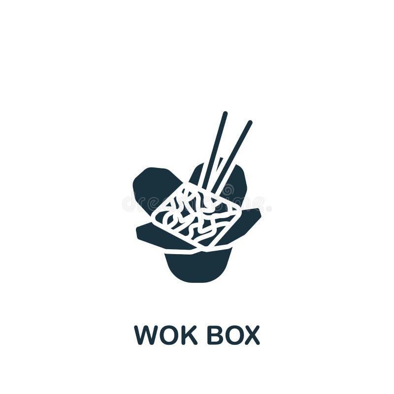Wok Box Icon. Monochrome Simple Icon for Templates, Web Design and ...