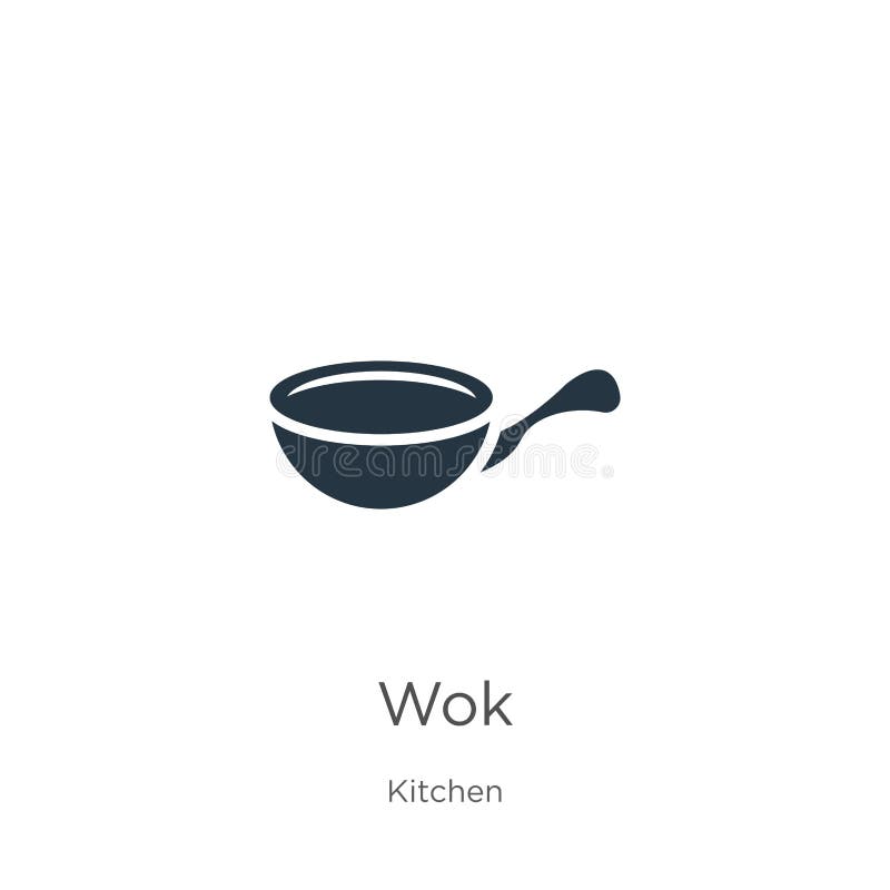Wok Icon Vector. Trendy Flat Wok Icon from Kitchen Collection Isolated ...