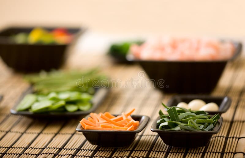 Wok ingredients stock photo. Image of cooking, veggie - 4877120