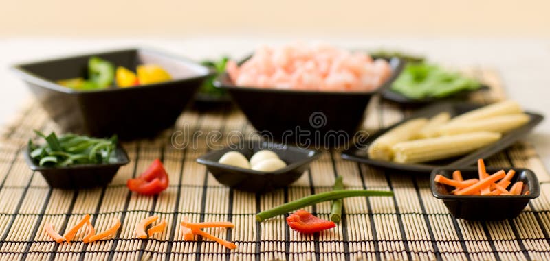 Wok ingredients stock image. Image of healthy, corn, oriental - 4910551